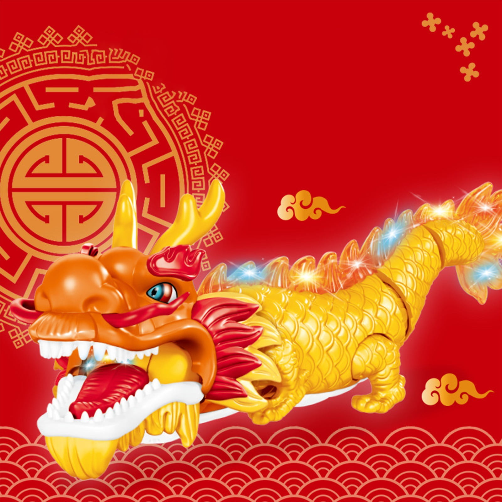 Momihoom Universal Swinging Electric Dancing Dragon Dazzling Colorful ...