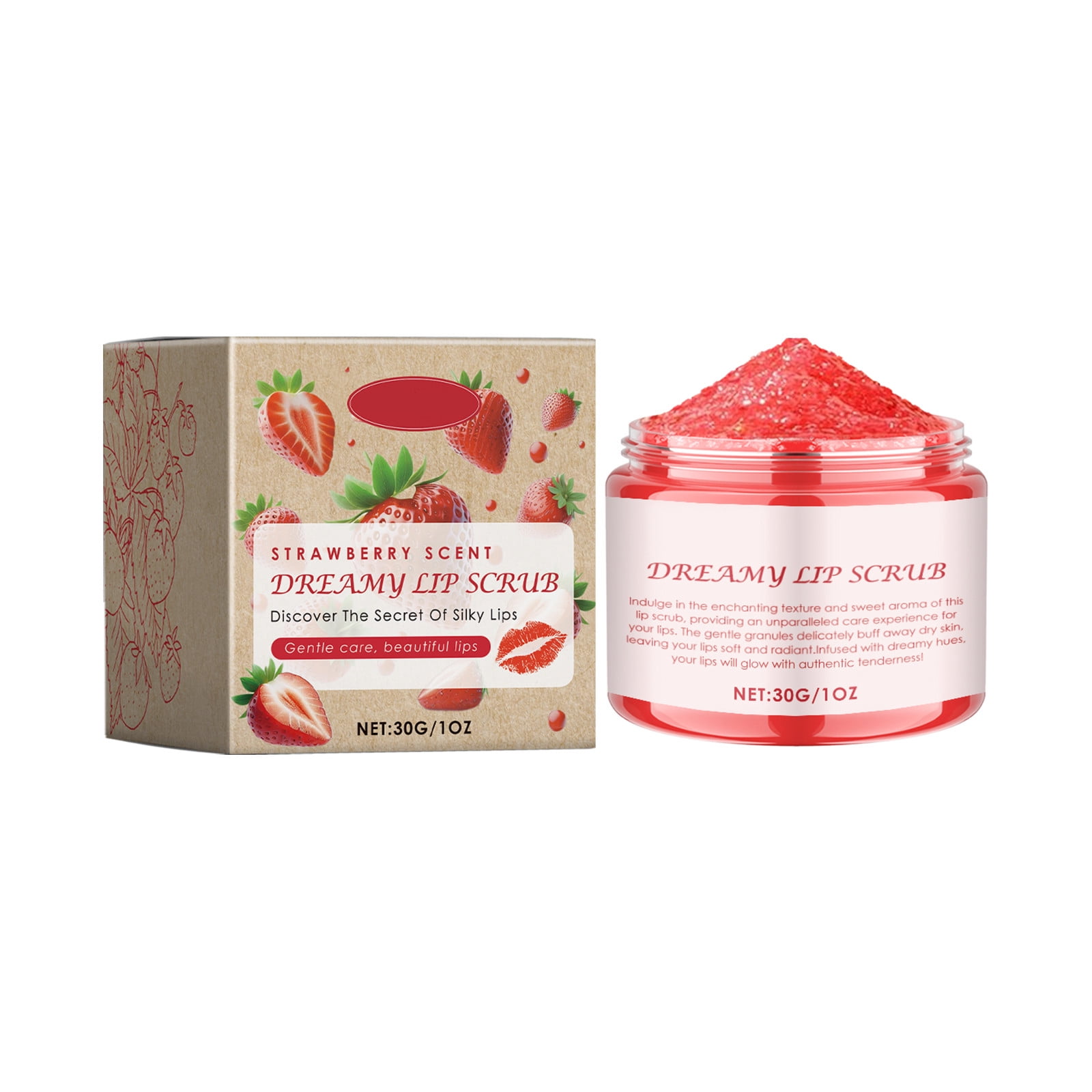 Momihoom Vanilla Lip Scrub - Natural Sugar Exfoliator for Chapped Lips ...