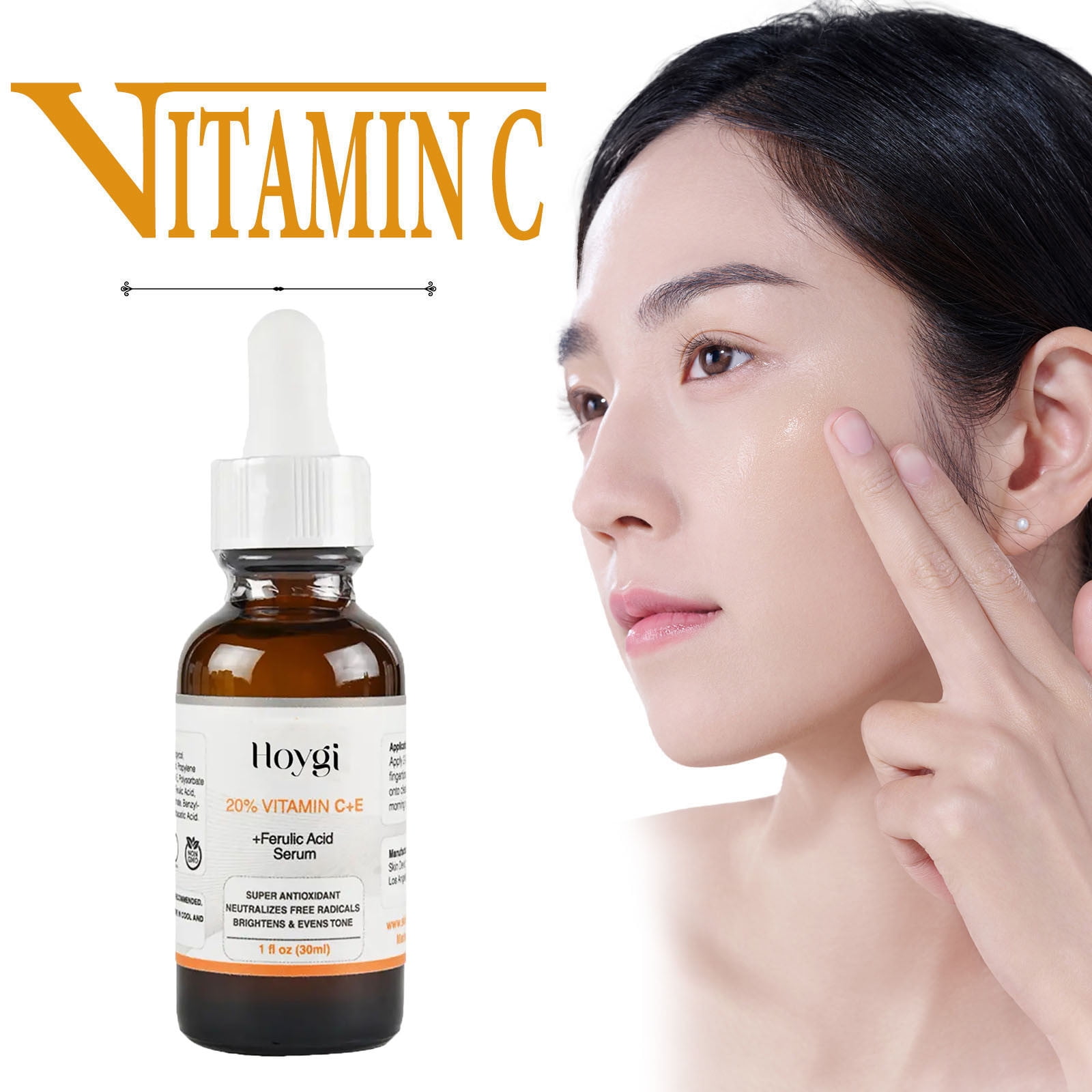 Momihoom Vitamin C Face Serum with Ferulic Acid - CE Ferulic Facial Serum with 15% Pure L ...