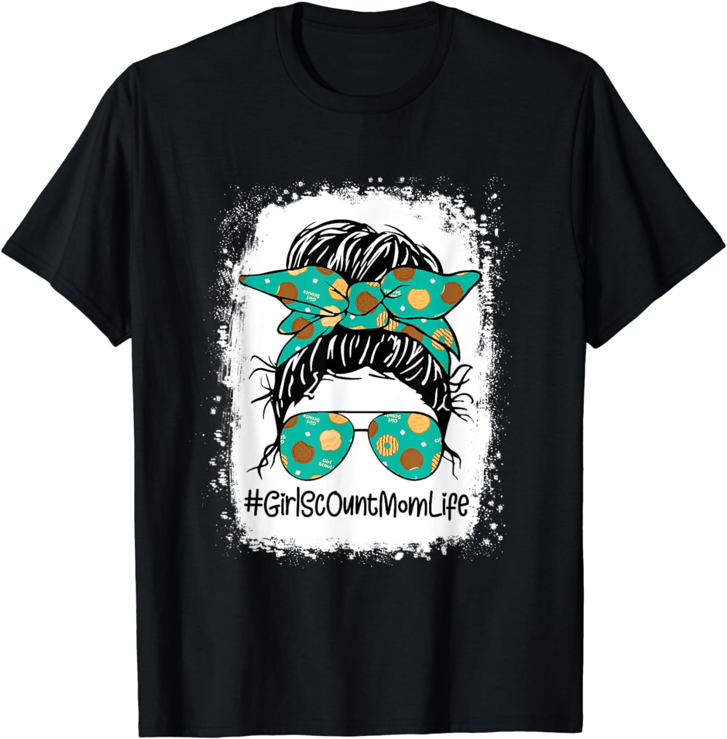 Momlife Messy Bun Scout For Girls Cookie Mom T-Shirt - Walmart.com