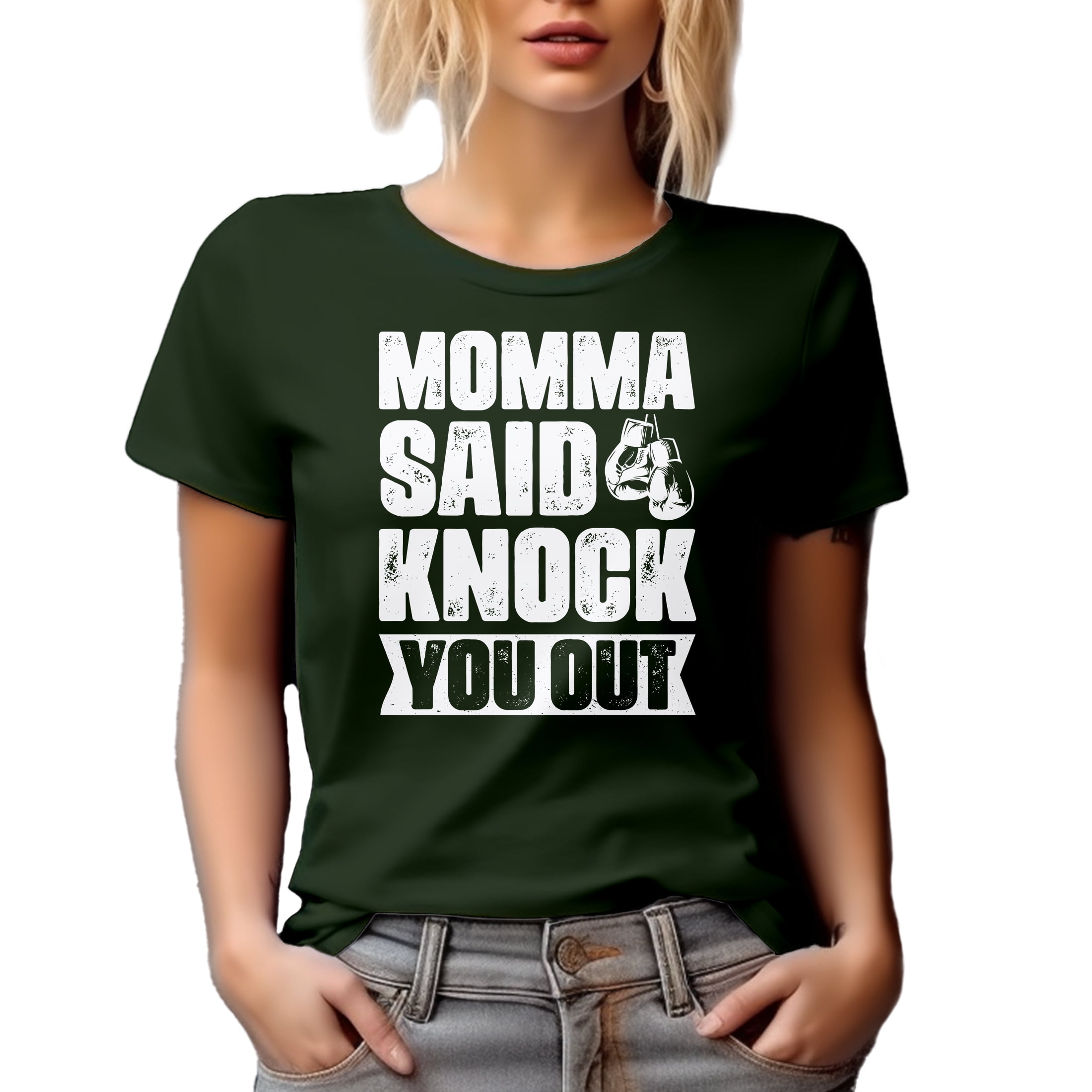 Momma Said Knock You Out Quote featuring Boxer or Boxing Gloves ...