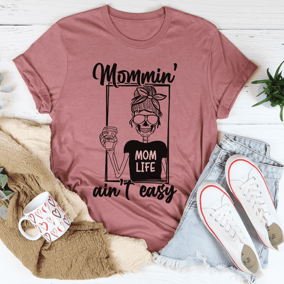 MomminAint Easy Tee Olive S Peachy Sunday T-Shirt - Walmart.com