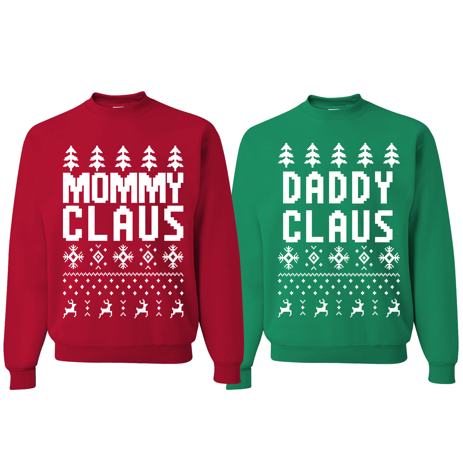 Mommy Claus and Daddy Claus His/Her Couples/ Best Friends Matching ...