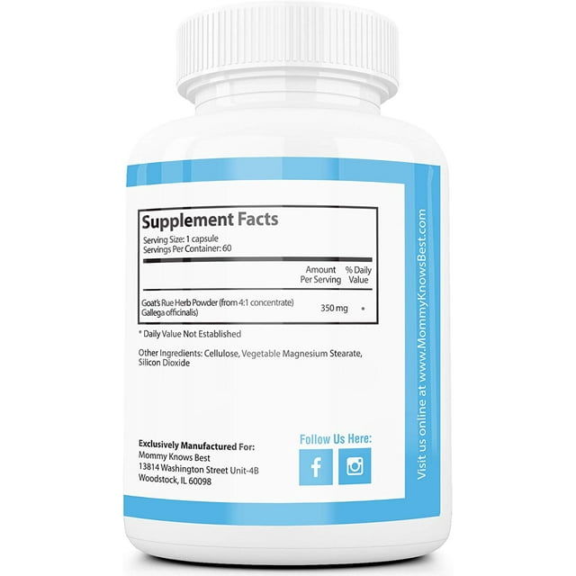Mommy Knows Best Goats Rue Lactation Aid Support Supplement For
