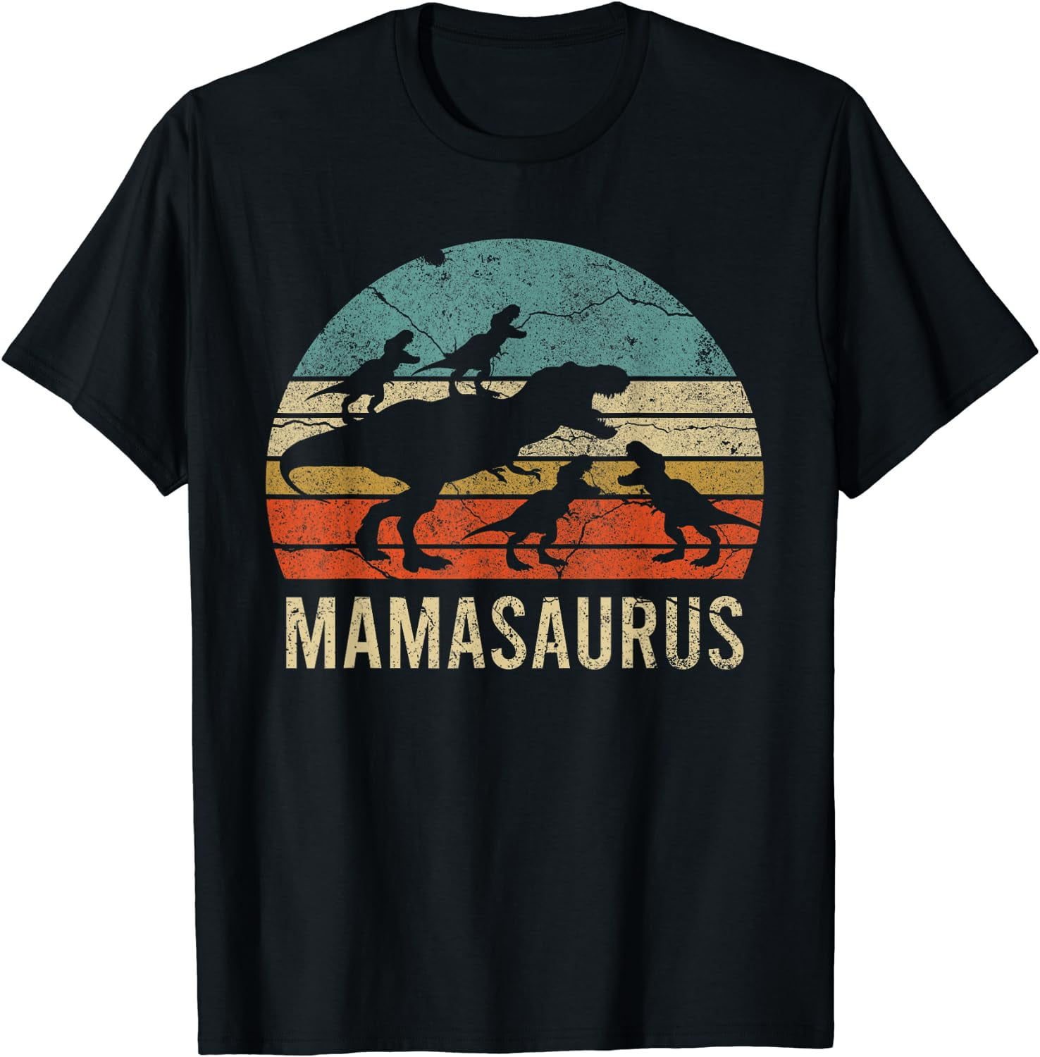 Mommy Mom Mama Dinosaur Funny 4 Four kid Mamasaurus Diy Gift T-Shirt ...
