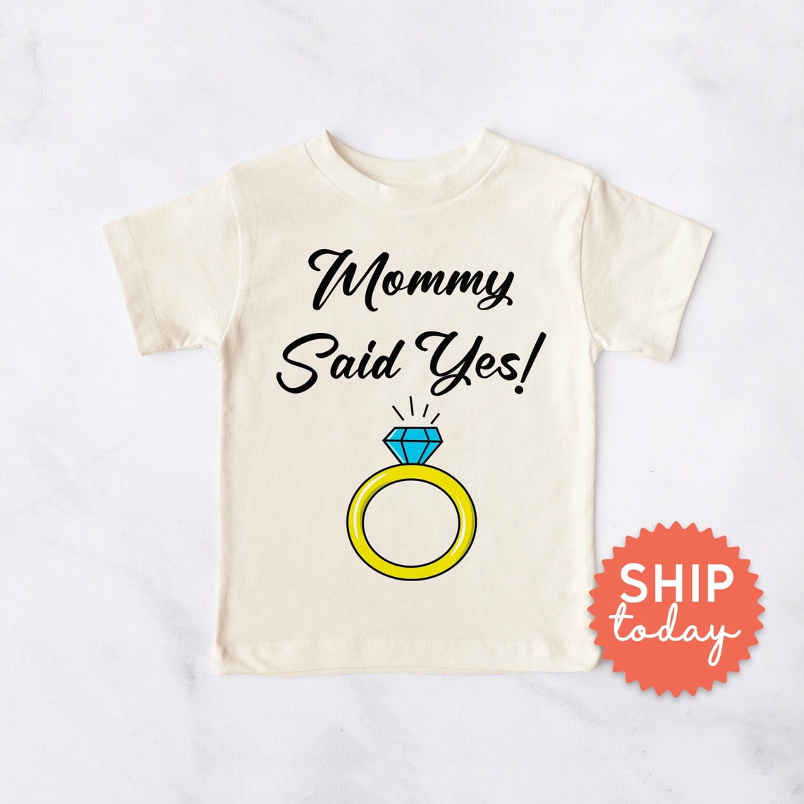 Mommy Said Yes Toddler Shirt, Engagement Tshirt, Mommy Said Yes To ...
