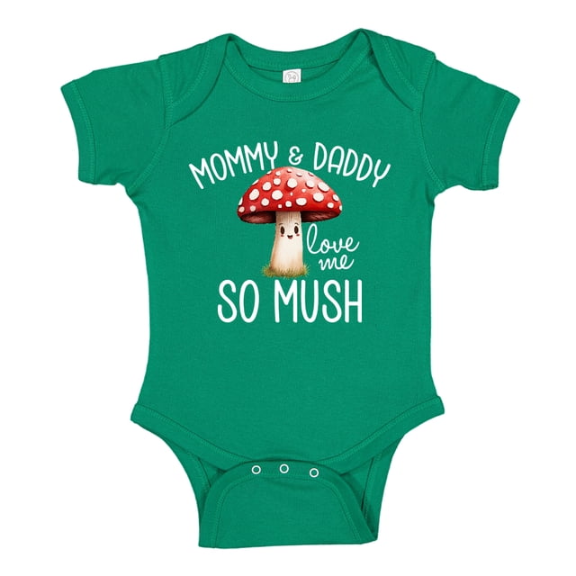 Mommy and Daddy Love Me So Mush Mushroom Baby Bodysuit One Piece 12 mo ...