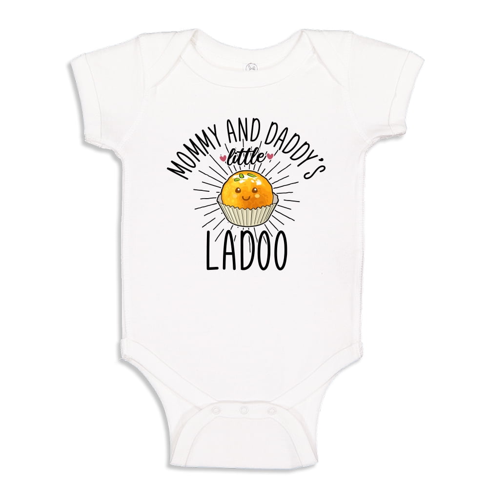 Mommy and Daddy's Little Ladoo Baby Bodysuit One Piece 18 mo White ...