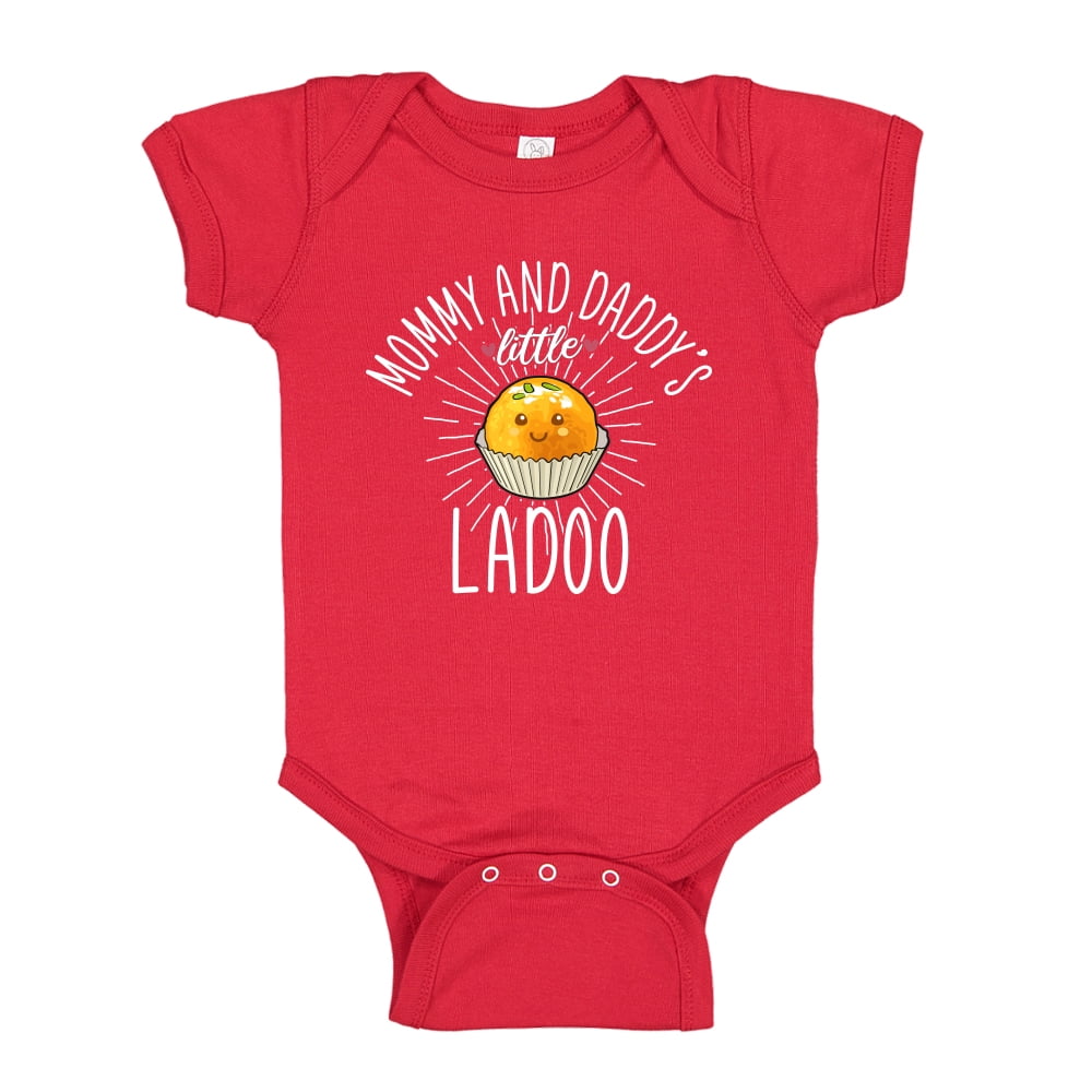 Mommy and Daddy's Little Ladoo Baby Bodysuit One Piece NB Red - Walmart.com