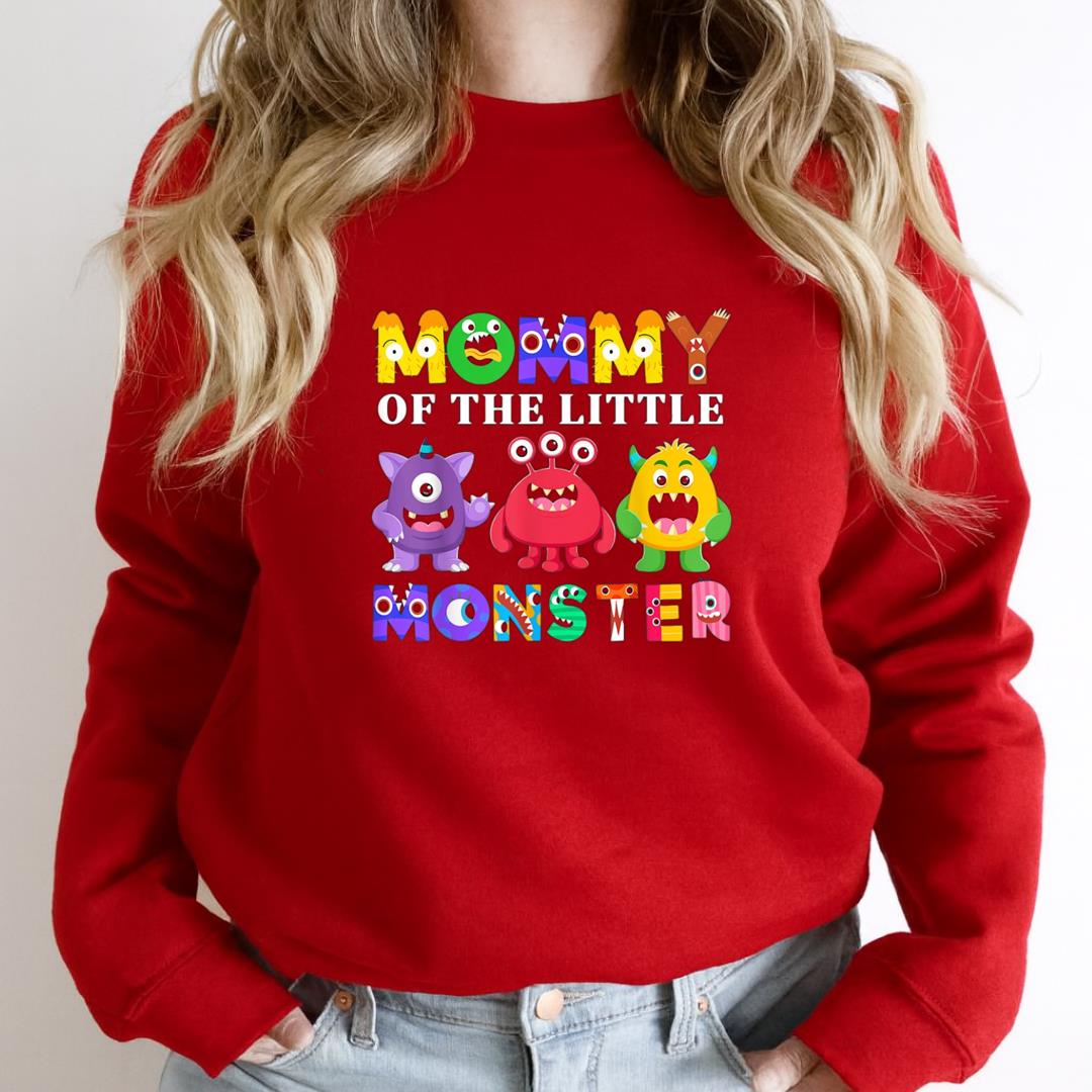 Mommy of the Little Monster, Funny Birthday Party Family Graphic ...