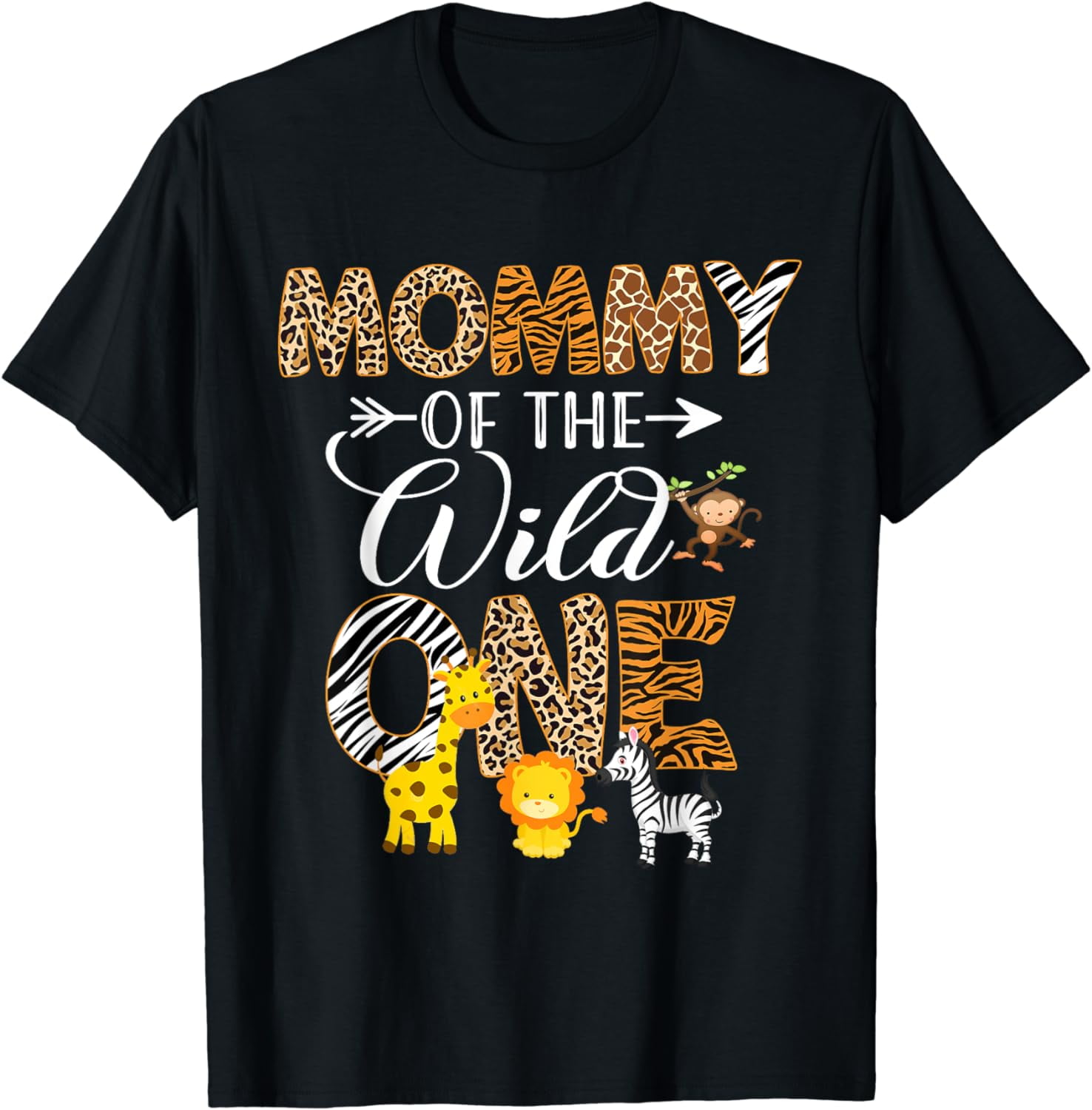 Mommy of the Wild One Shirt Zoo Birthday Safari Animal T-Shirt ...