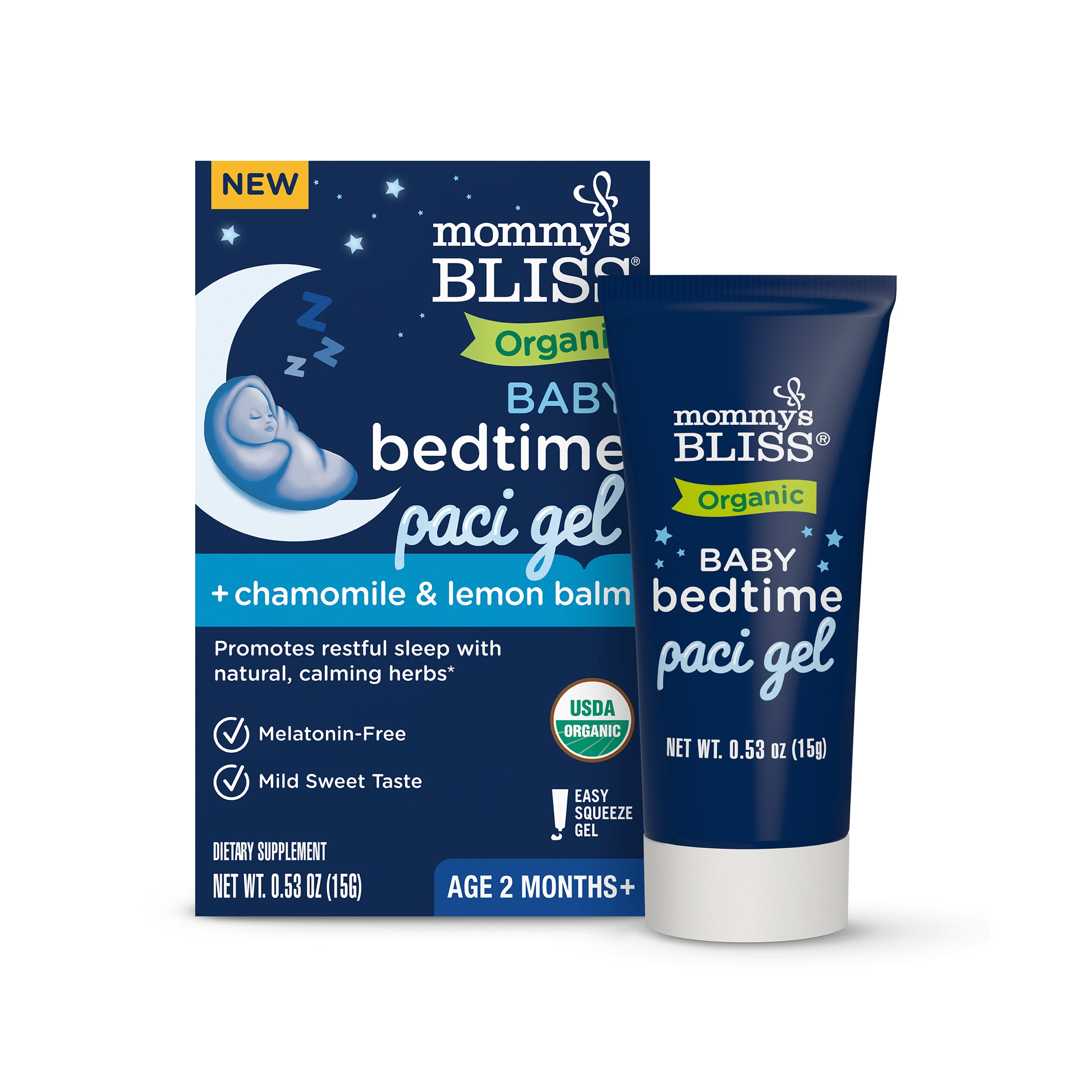 Mommy's Bliss Organic Bedtime Paci Gel, Chamomile and Lemon Balm for ...