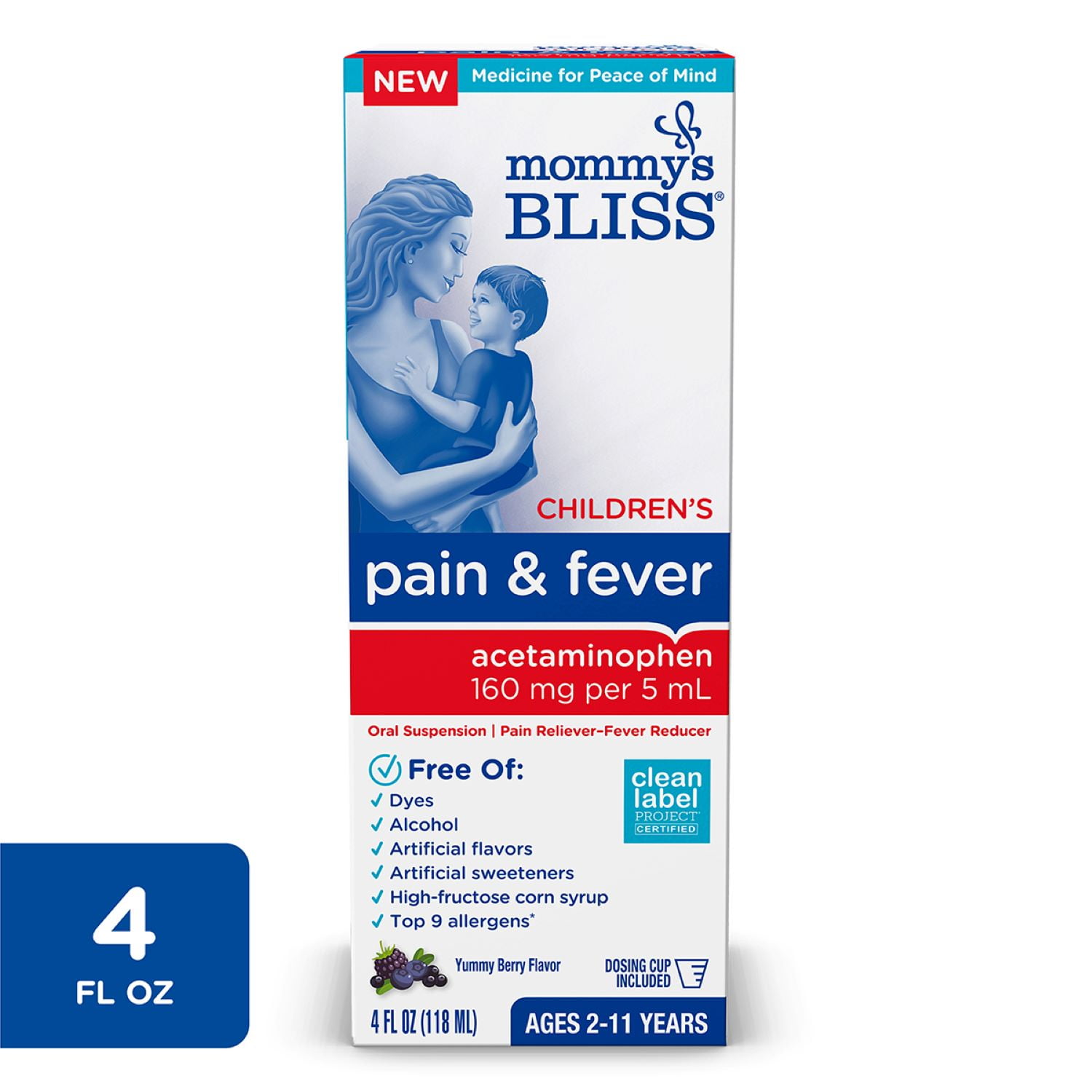 Mommy’s Bliss® Children's Pain + Fever Relief Liquid, Acetaminophen ...
