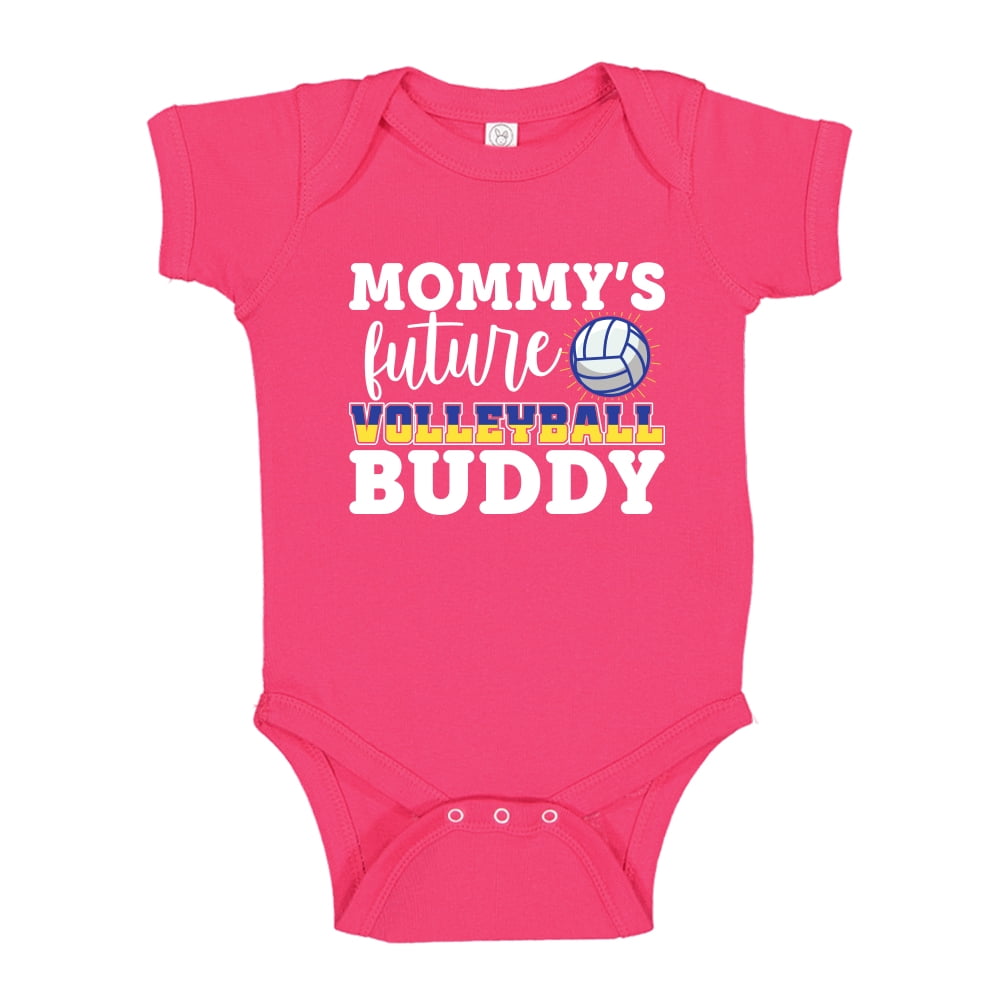 Mommy's Future Volleyball Buddy Baby Bodysuit One Piece NB Cyber Pink ...