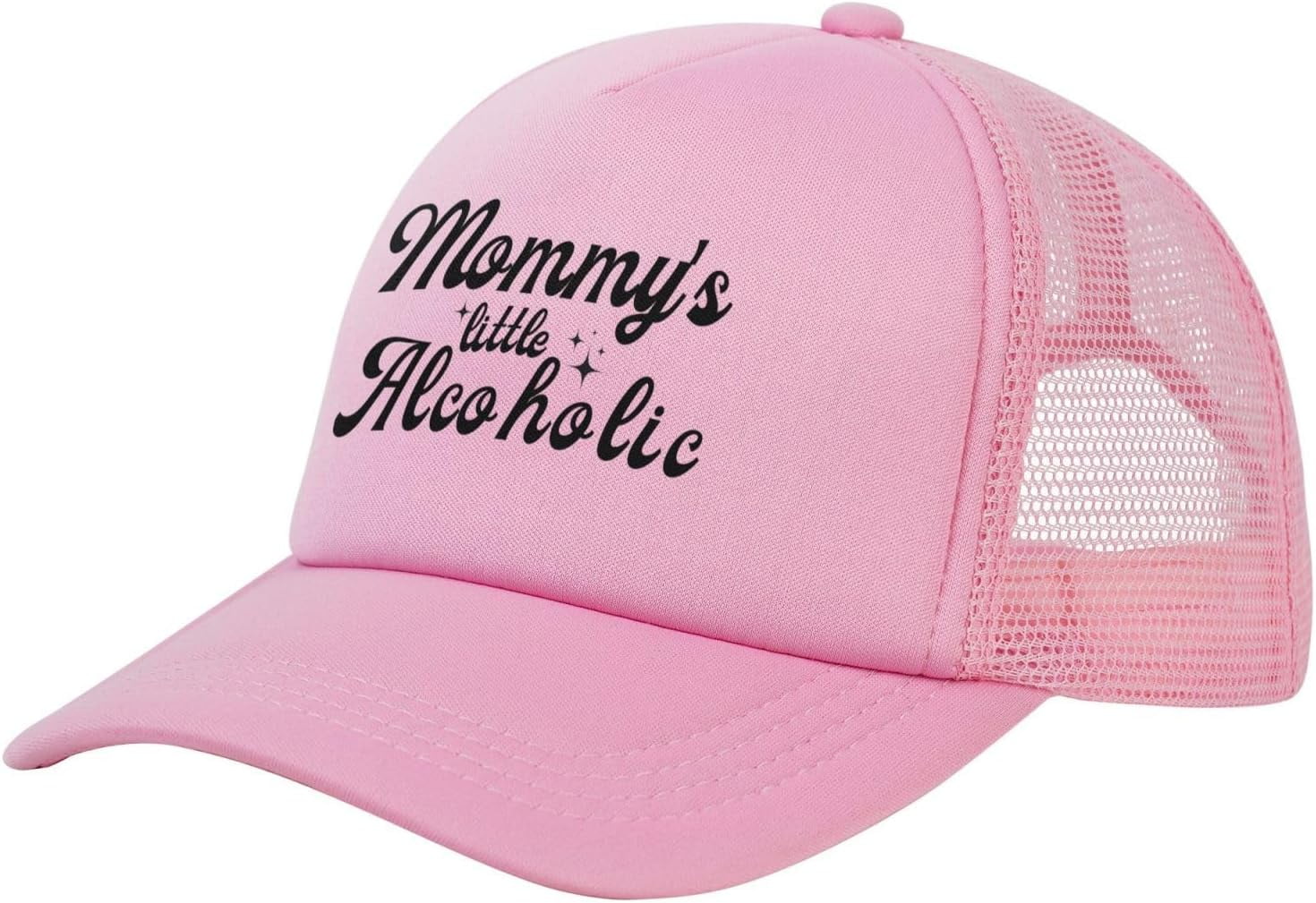 Mommy's Little Alcoholic Hat Funny Drinking Margs Tequila Trucker Hat ...
