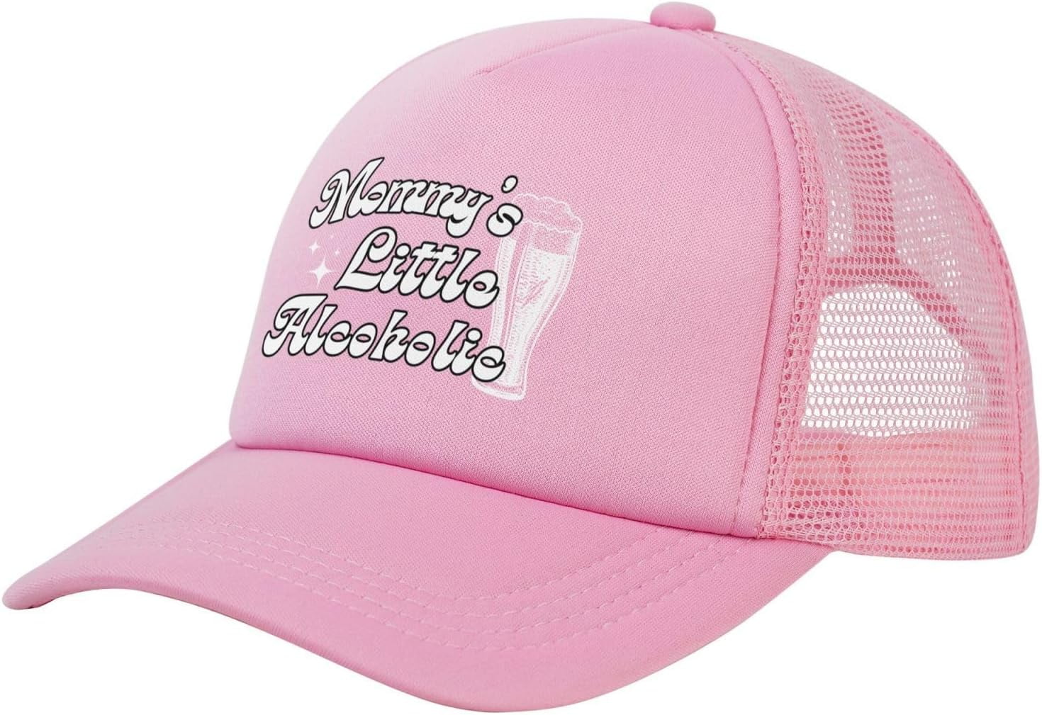Mommy's Little Alcoholic Hat Funny Drinking Margs Tequila Trucker Hat ...