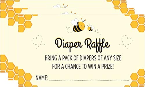 Mommy-to-Bee Diaper Raffle Cards MMF7 - 24 Count - Bee Theme Baby ...