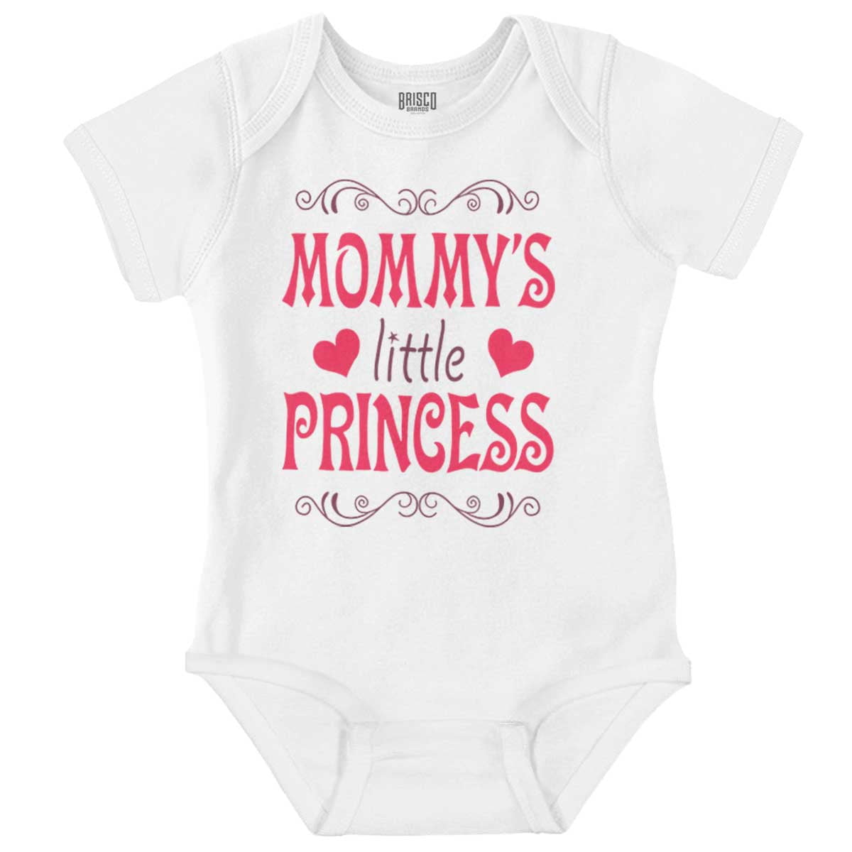 Mommys Little Princess Royal Hearts Bodysuit Jumper Girls Infant Baby ...