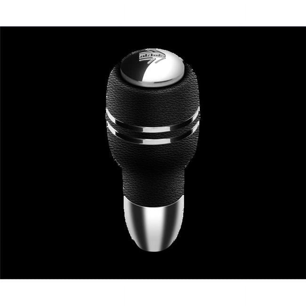 Momo Automatico Shift Knob - Black Leather, Chrome Insert - Walmart.com