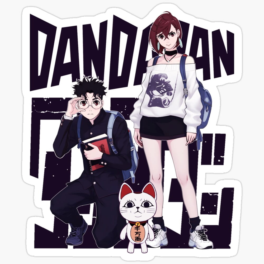 Momo Ayase Okarun Ken Takakura Dandadan Anime Girl Aesthetic Sticker ...
