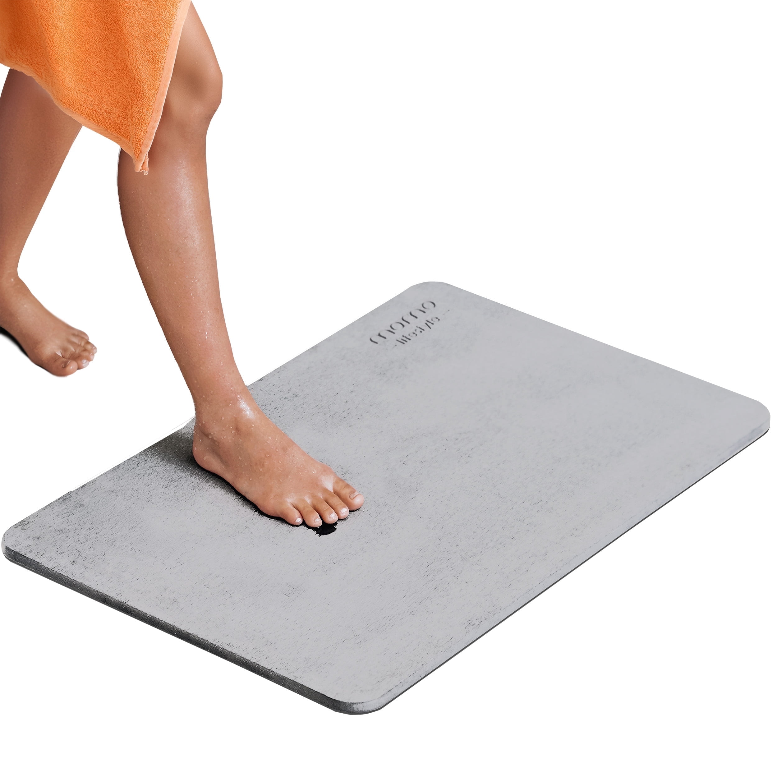 Momo Lifestyle, Large Stone Bath Mat, 32" x 20", Natural Gray - Walmart.com