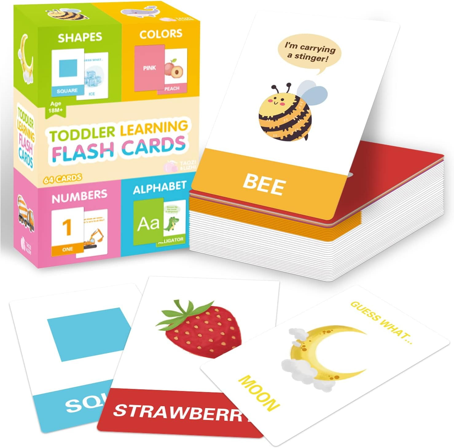TAOZI&LIZHI Large Alphabet Flash Cards for Toddlers 2-4 Years - Learn ...