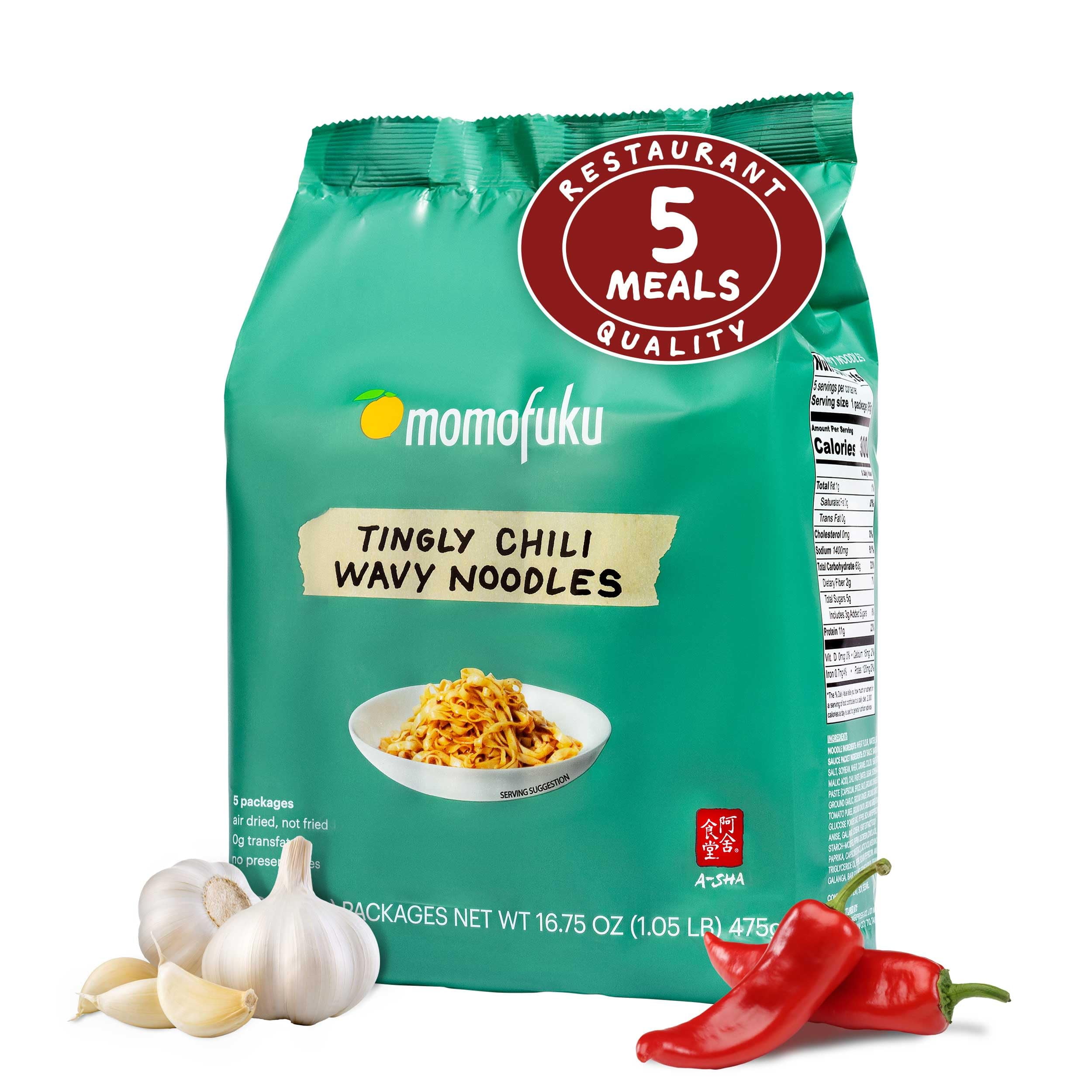 Momofuku Tingly Chili Ramen Noodles by AIS1 David Chang, 5 Count (Pack ...