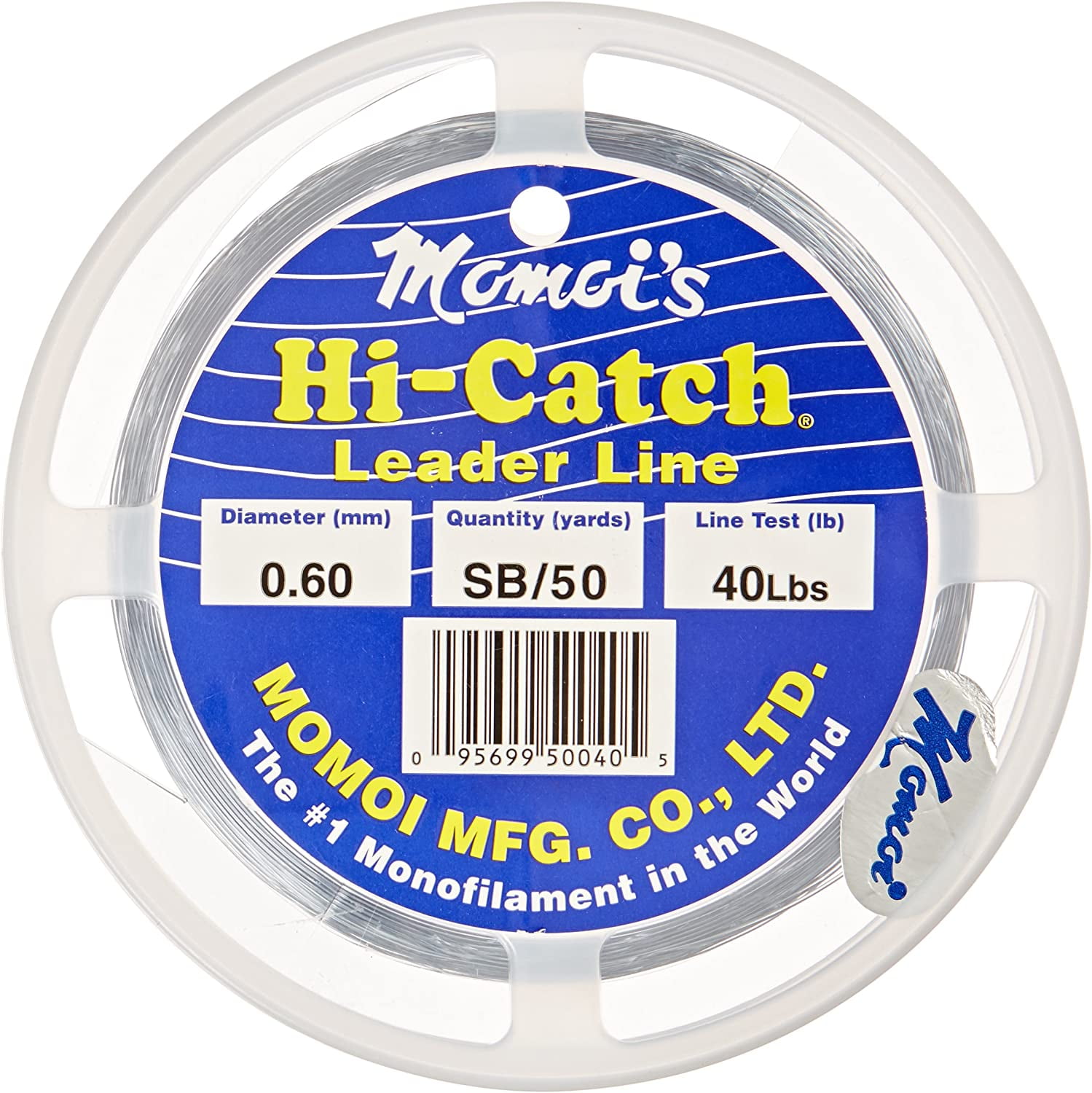 Momoi 50040 Hi-Catch Mono Leader 40Lb 50Yds Smoke Blue - Walmart.com