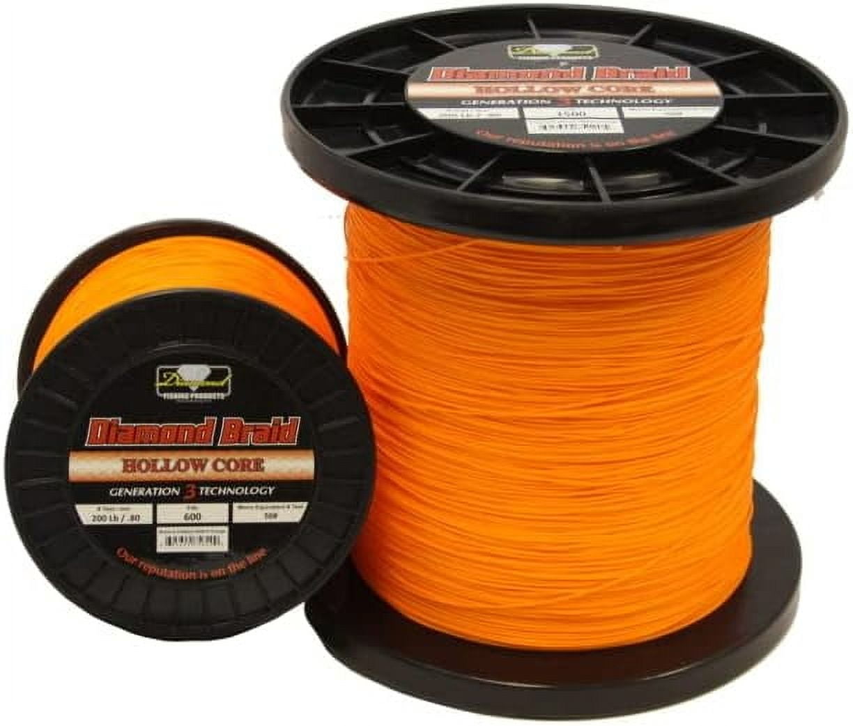 Momoi Diamond Braid Generation III Fishing Line Hollow Core - Orange ...