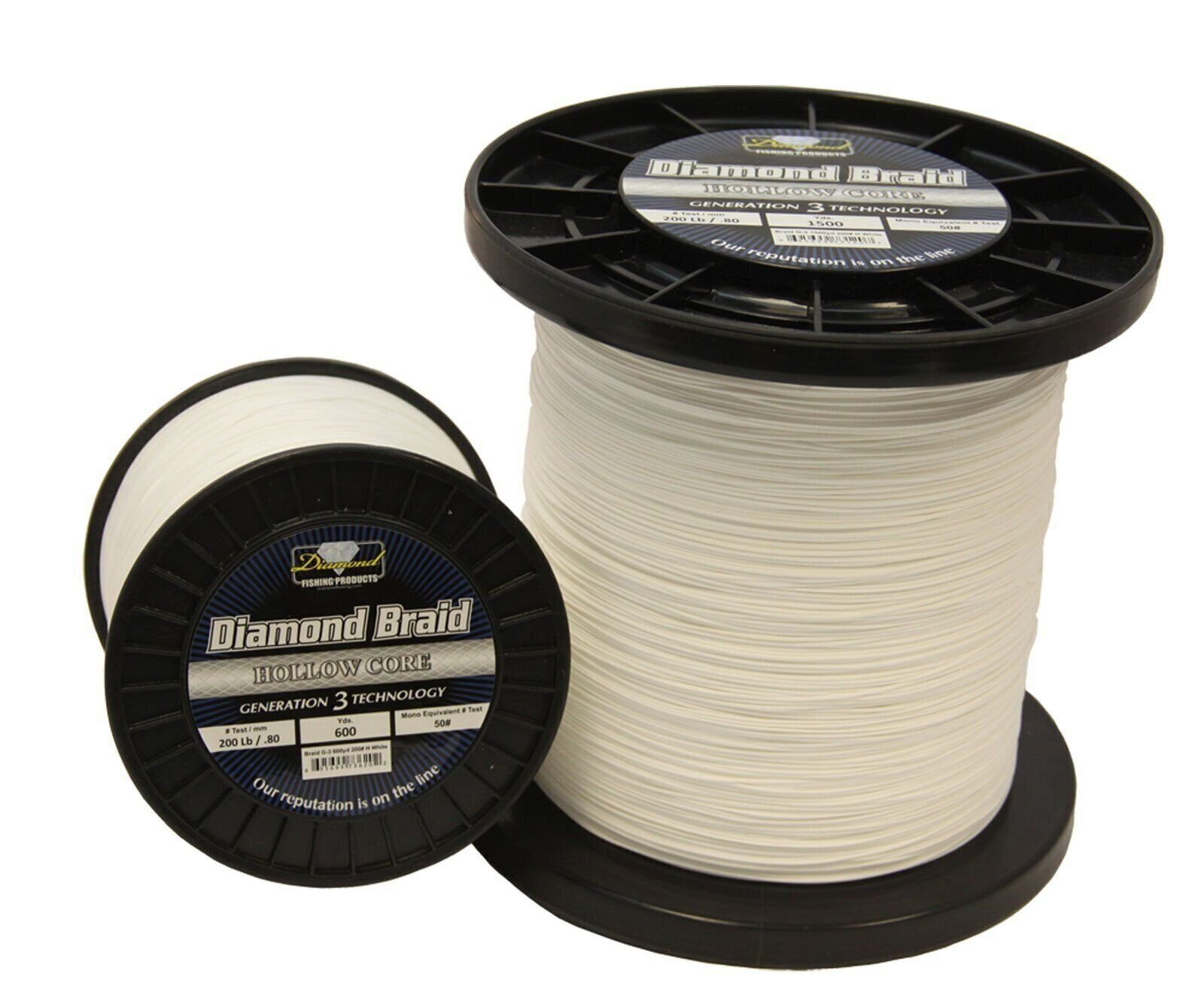 Diamond Braid Gen 3 Hollow Core Braided Line (600 yd Spools) - Walmart.com