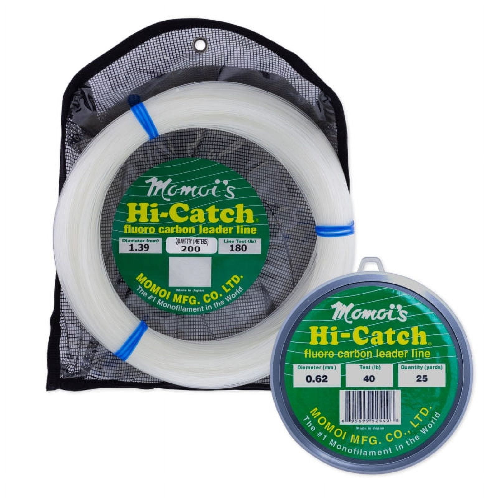 Momoi HI-CATCH Flourocarbon 100 Yards 60# Fluorocarbon Leader - Walmart.com