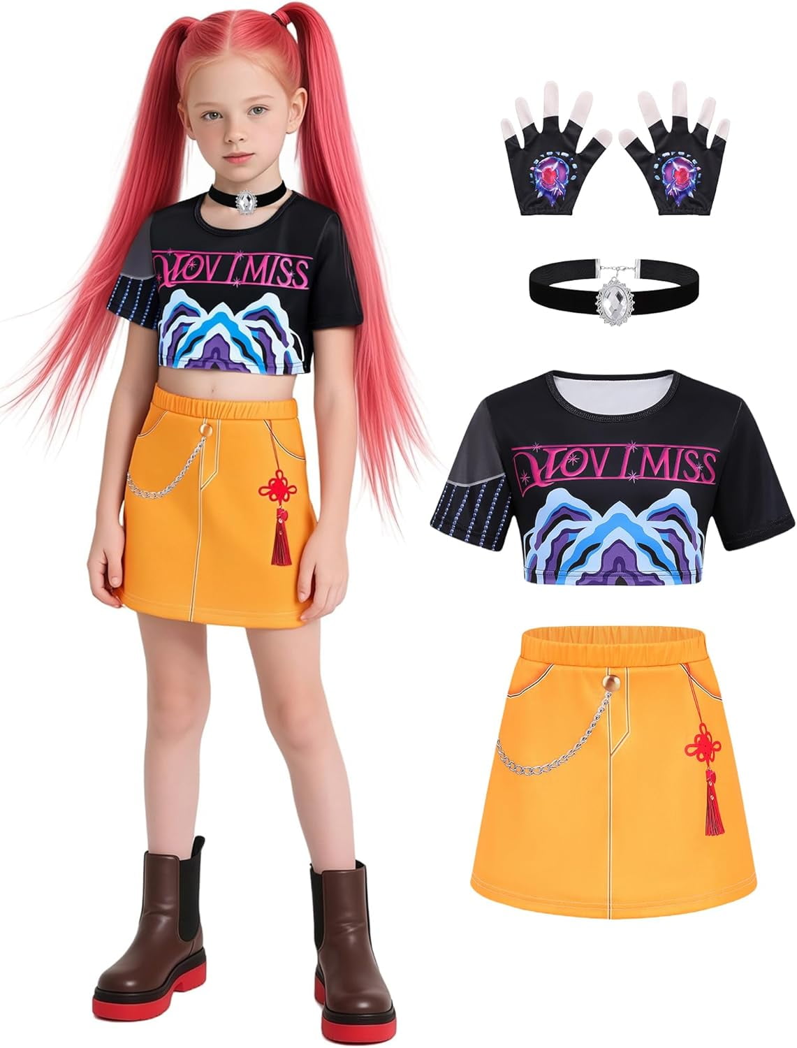 Momojoy Costume for Kids Girls Cosplay Pop Singers Stage Role Play ...