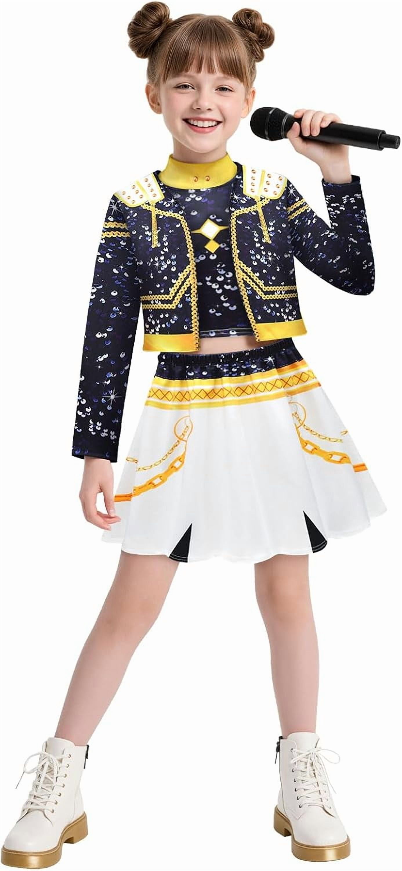 Momojoy Demon Girls Golden Stage Outfit Set 3PCS Singer Costume ...