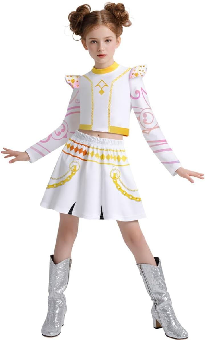 Momojoy Pop Stars Girls Fancy Stage Outfit Set 3PCS Singer Costume 4 ...