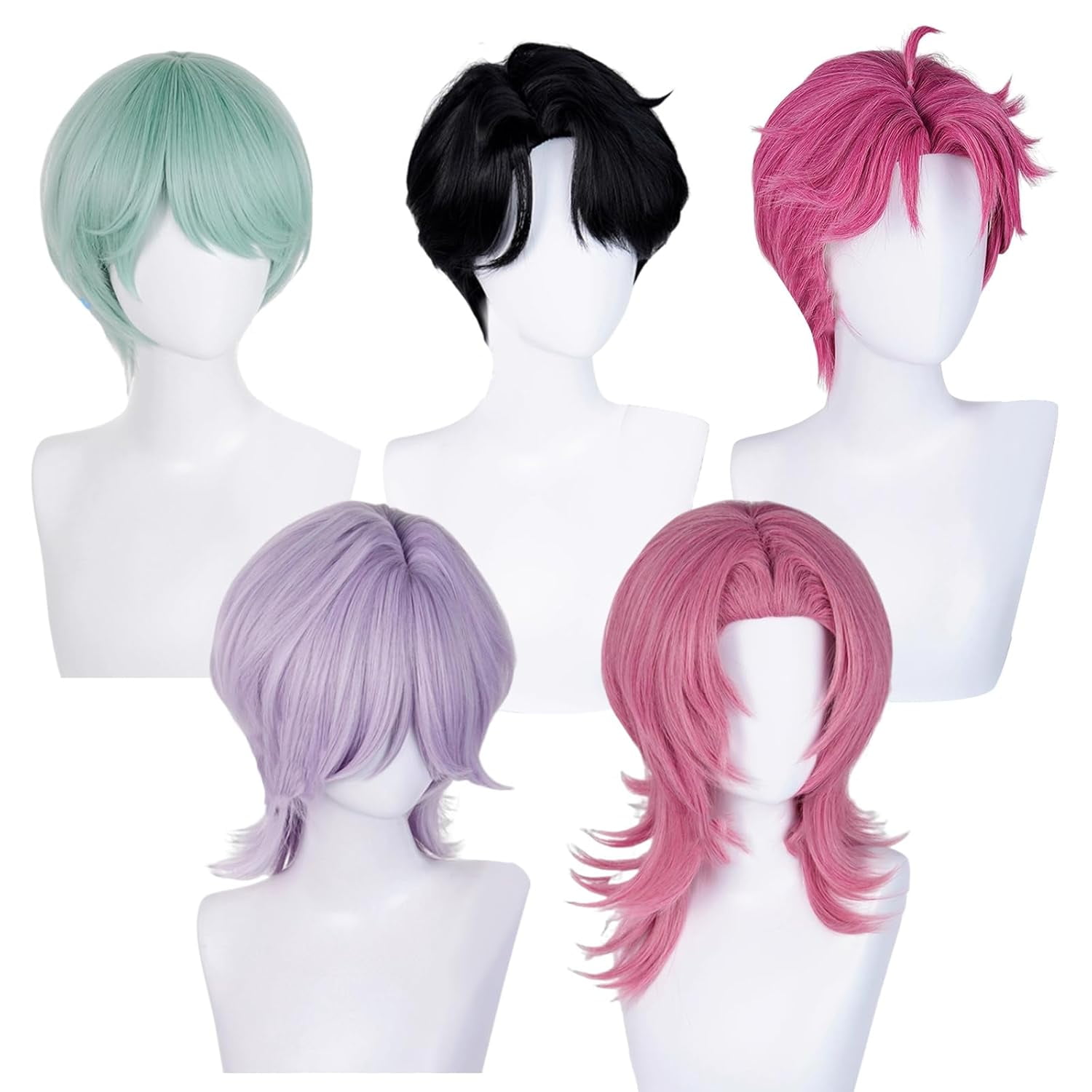 Momojoy Sajaboys Cosplay Jinu Cosplay Wigs Abby Bobby Mystery Romance Costume Wigs Singer ...