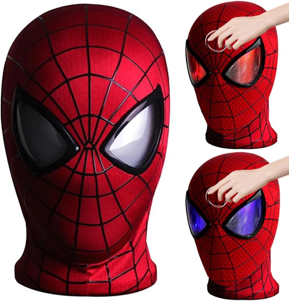 Momojoy Spider Hero Mask Touch Control Lighting Effects, Realistic ...