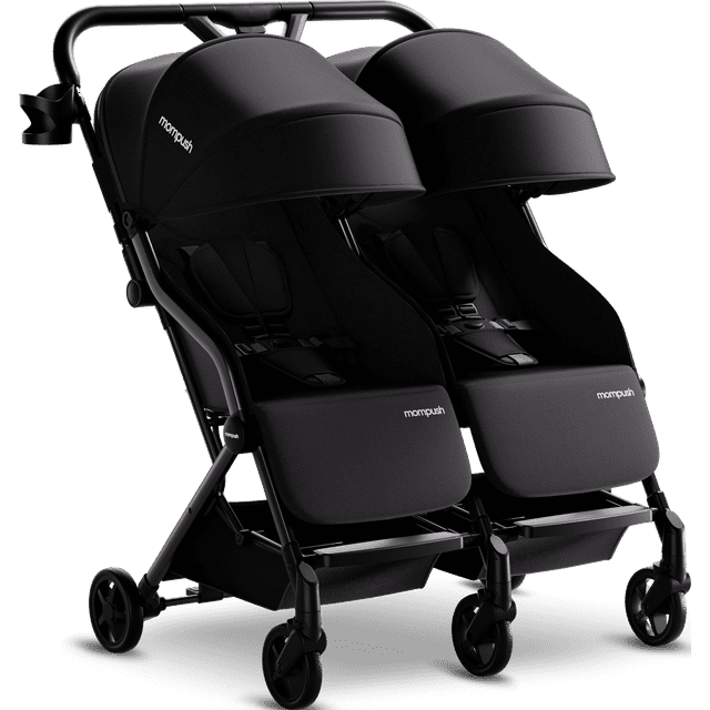 Mompush Lithe Lightweight Double Stroller, Side by Side Recline Seat ...