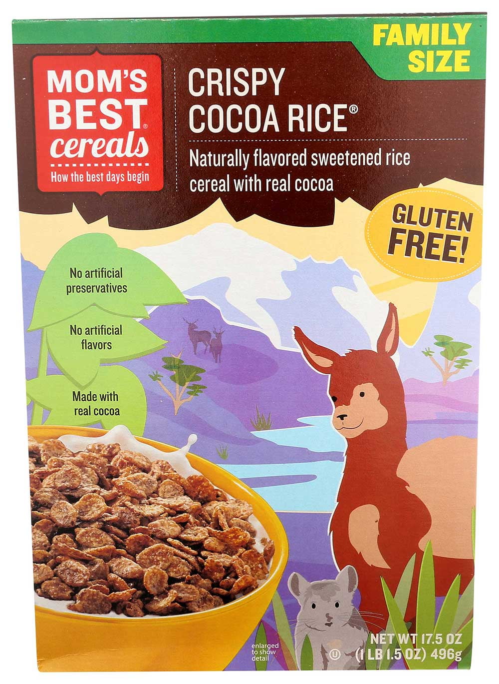 Moms Best Crisp Cocoa Rice Cereal, 17.5 Ounce -- 14 per case. - Walmart.com