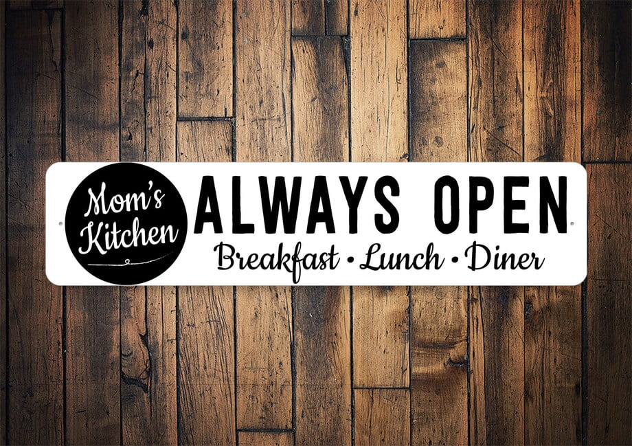 Moms Kitchen Sign Kitchen Always Open Kitchen Decor Lunch Decor Cute ...