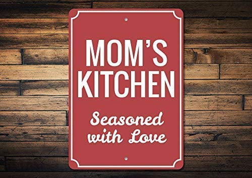 Moms Kitchen Sign for Mom Sign Metal Mom Cook Sign Metal Aluminum Sign ...