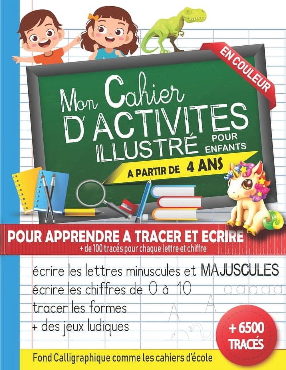 Mon Cahier d'activités illustré en couleur pour enfants à partir de 4 ans: pour apprendre à ...