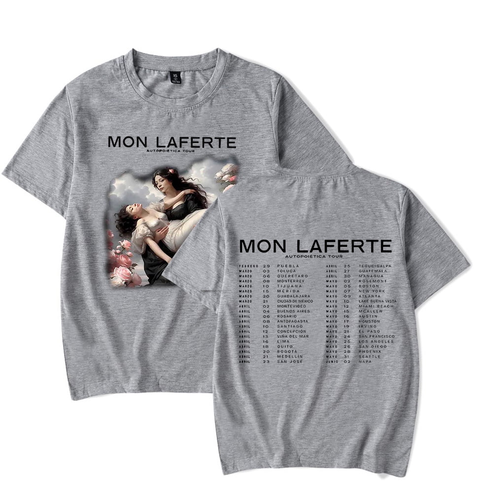 Mon Laferte Cosplay Merch Autopoietica Tour T-shirt Short Sleeve Women ...