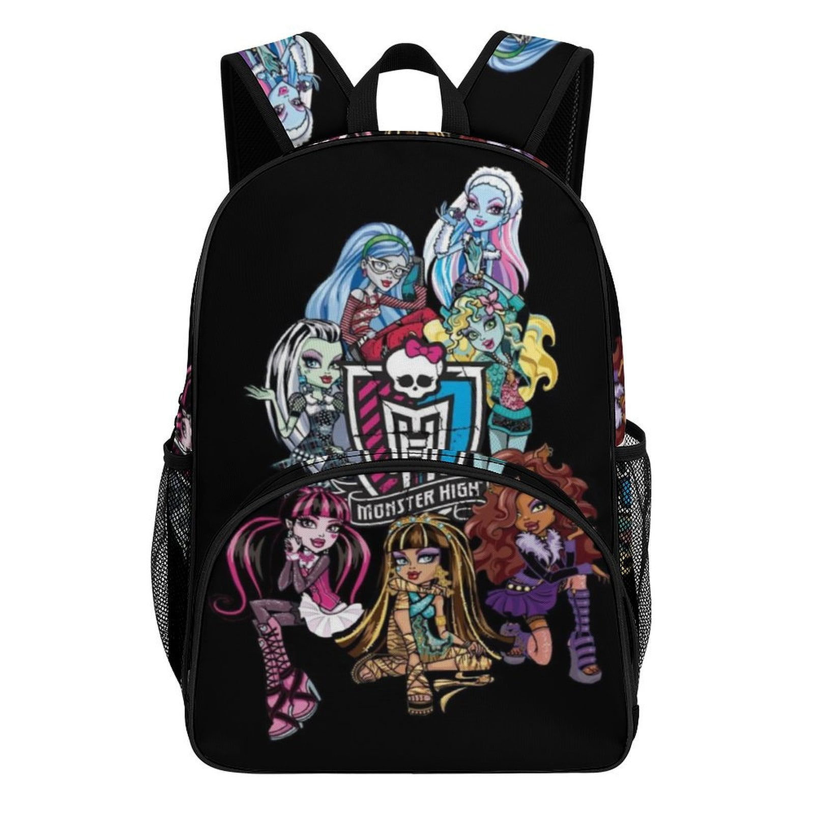 Mon-Ster High Backpack with Pocket Cartoon Print for Travel Daily Use ...