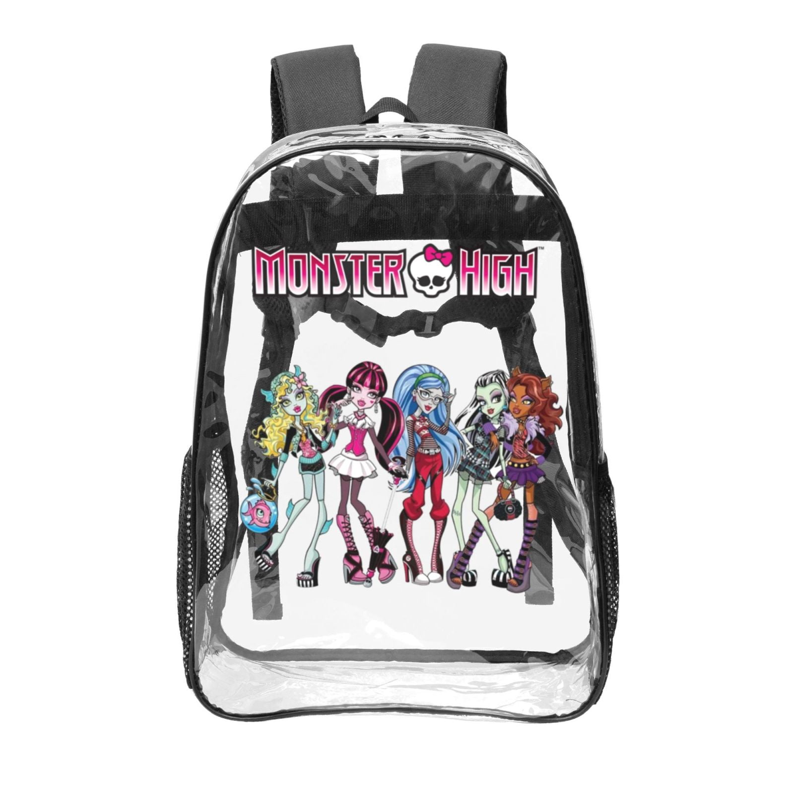 Mon-Ster High Clear Backpac Clear Bag PVC Transparent Backpac See ...