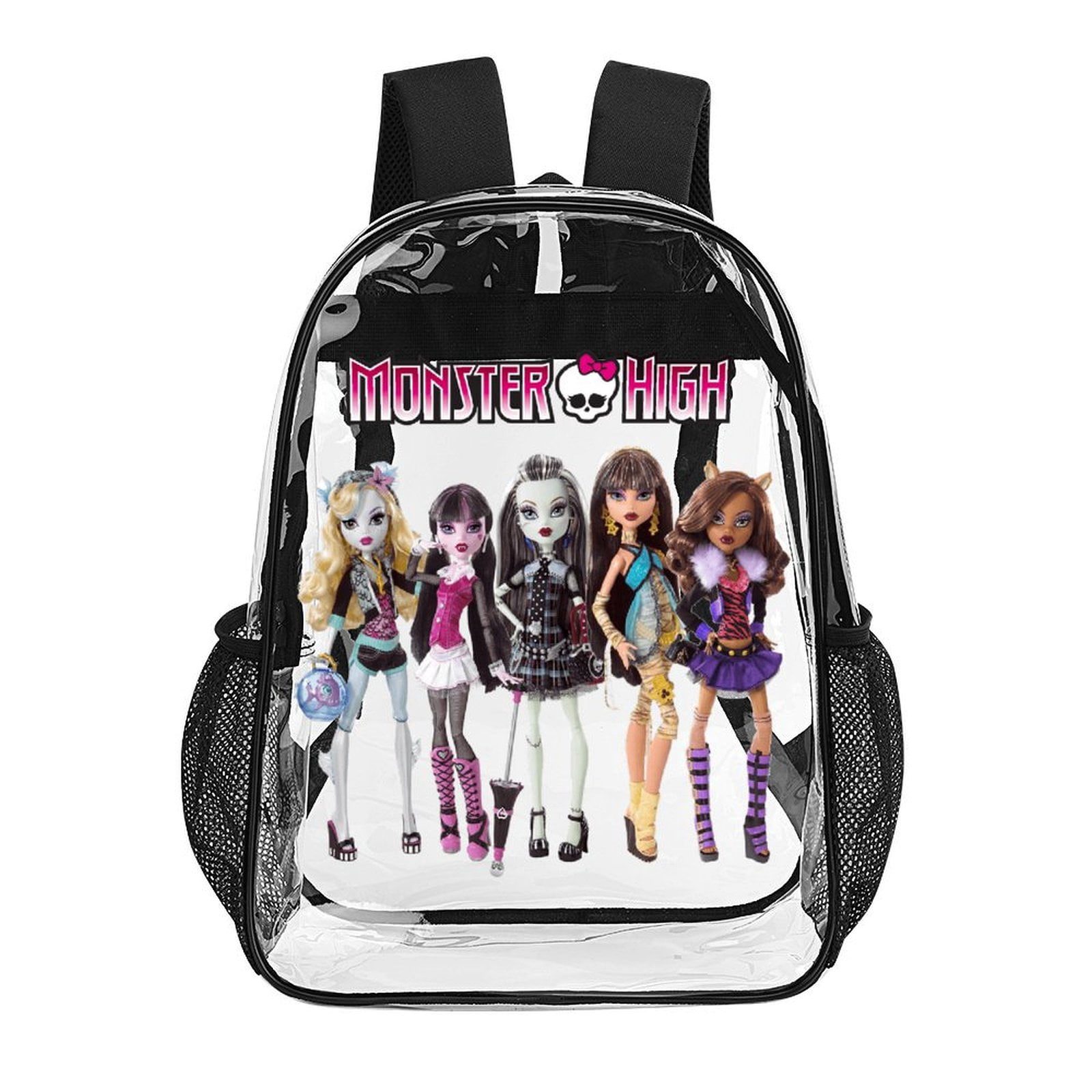 Mon-Ster High Clear Backpac Clear Bag PVC Transparent Backpac See ...