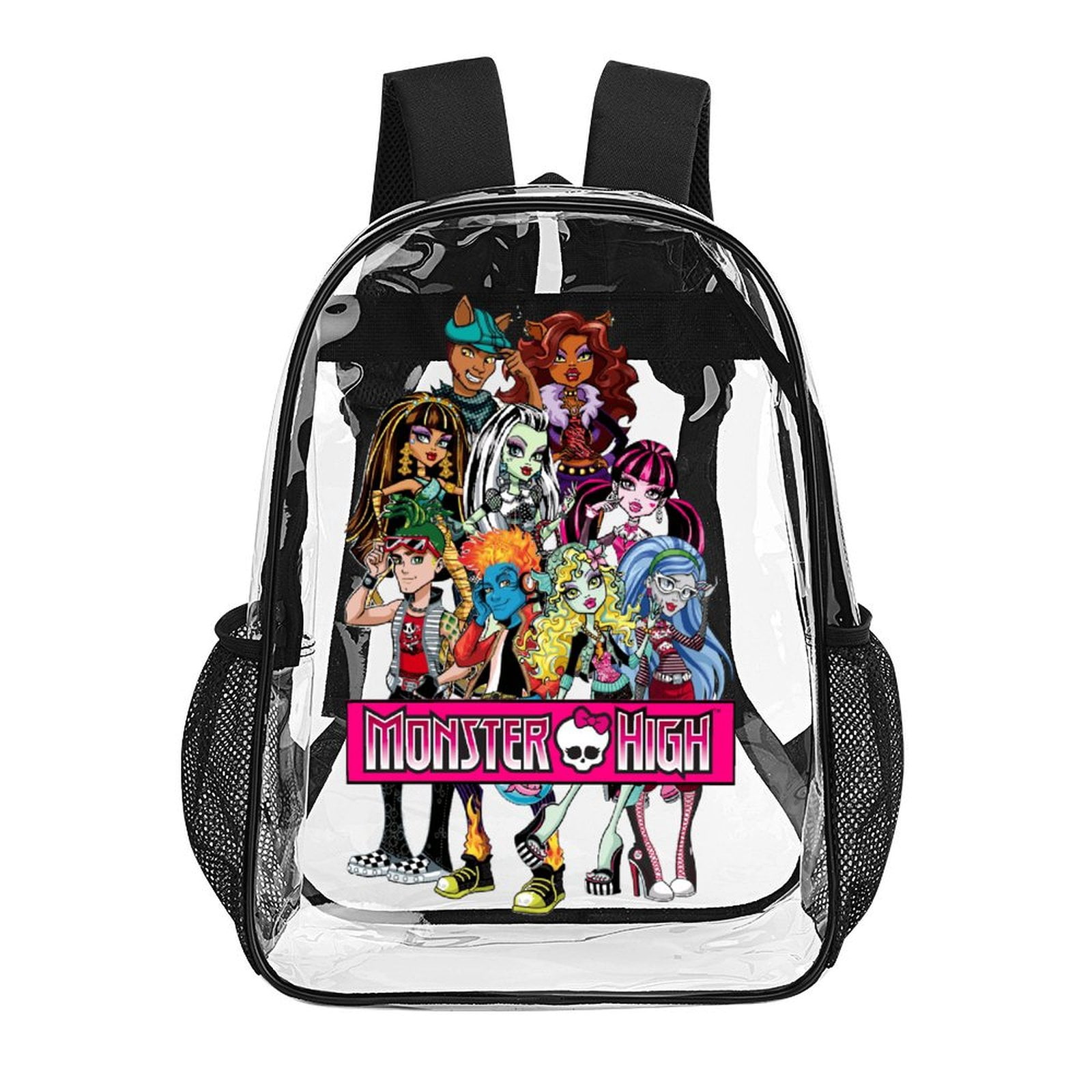 Mon-Ster High Clear Backpac Clear Bag PVC Transparent Backpac See ...