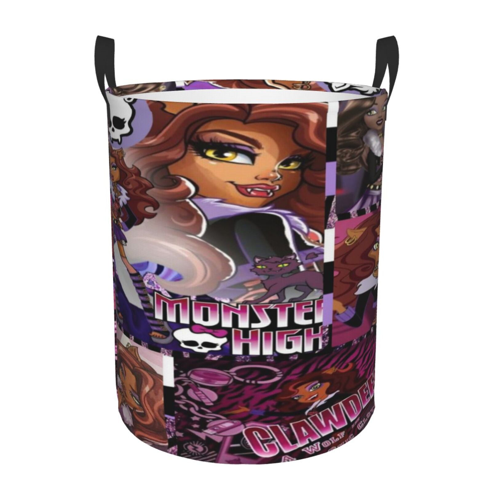 Mon-Ster High Collapsible Laundry Basket Cartoon Laundry Hamper with ...
