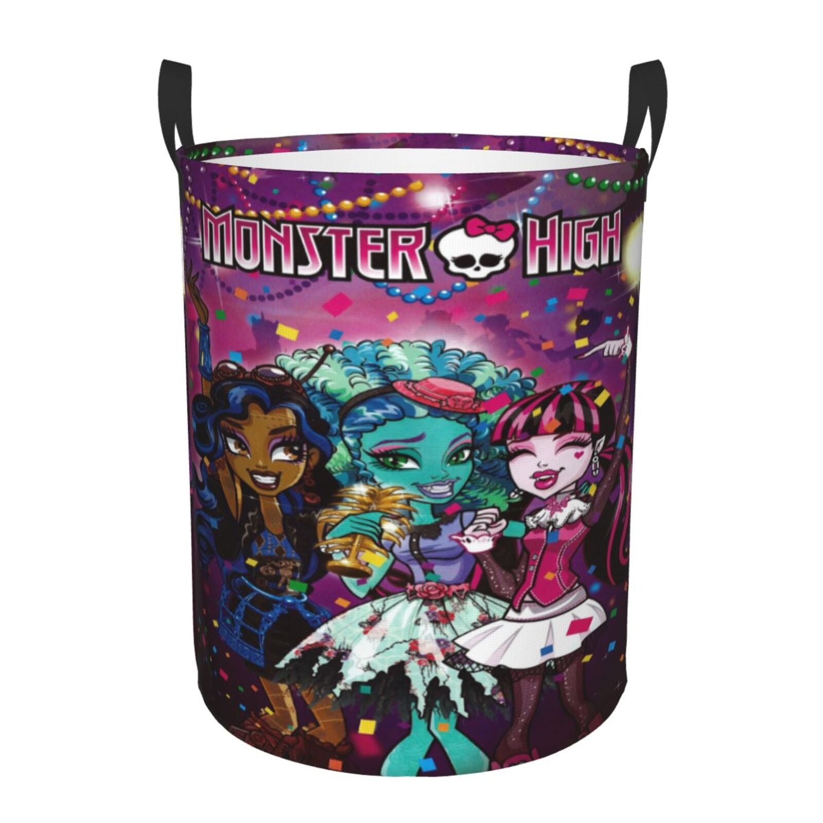 Mon-Ster High Collapsible Laundry Basket Cartoon Laundry Hamper with ...