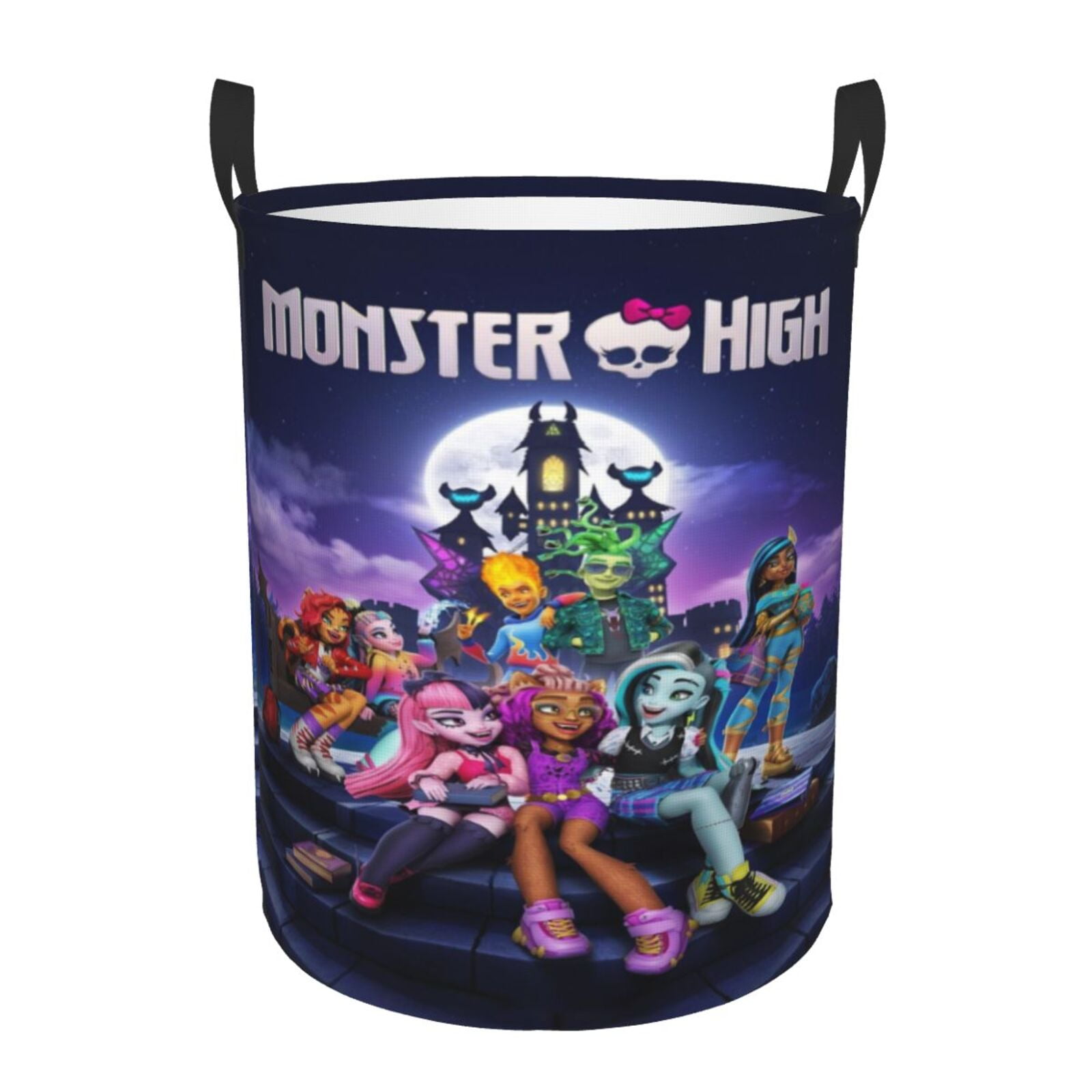 Mon-Ster High Collapsible Laundry Basket Cartoon Laundry Hamper with ...