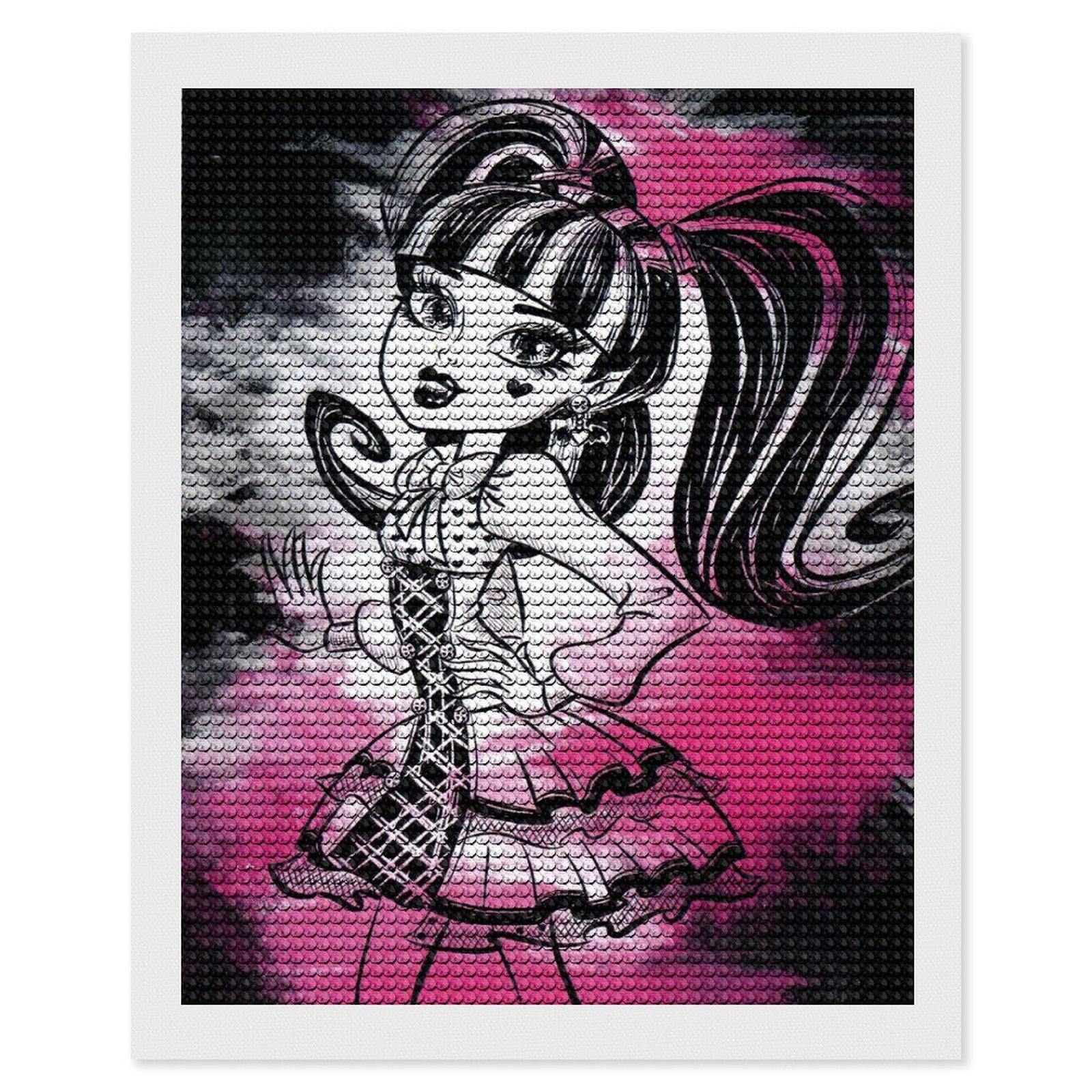 Mon-Ster High Diamond Art Kits for Adults Cartoon 5D DIY Diamond Art ...
